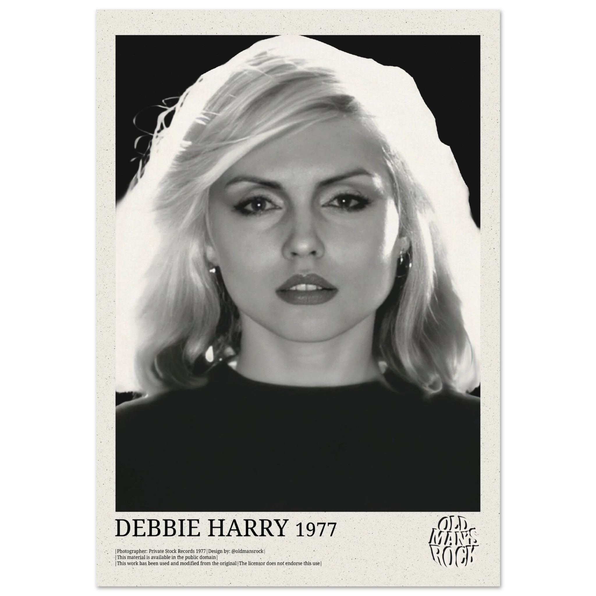 Debbie Harry of Blondie 1977 Poster – Old Man's Rock