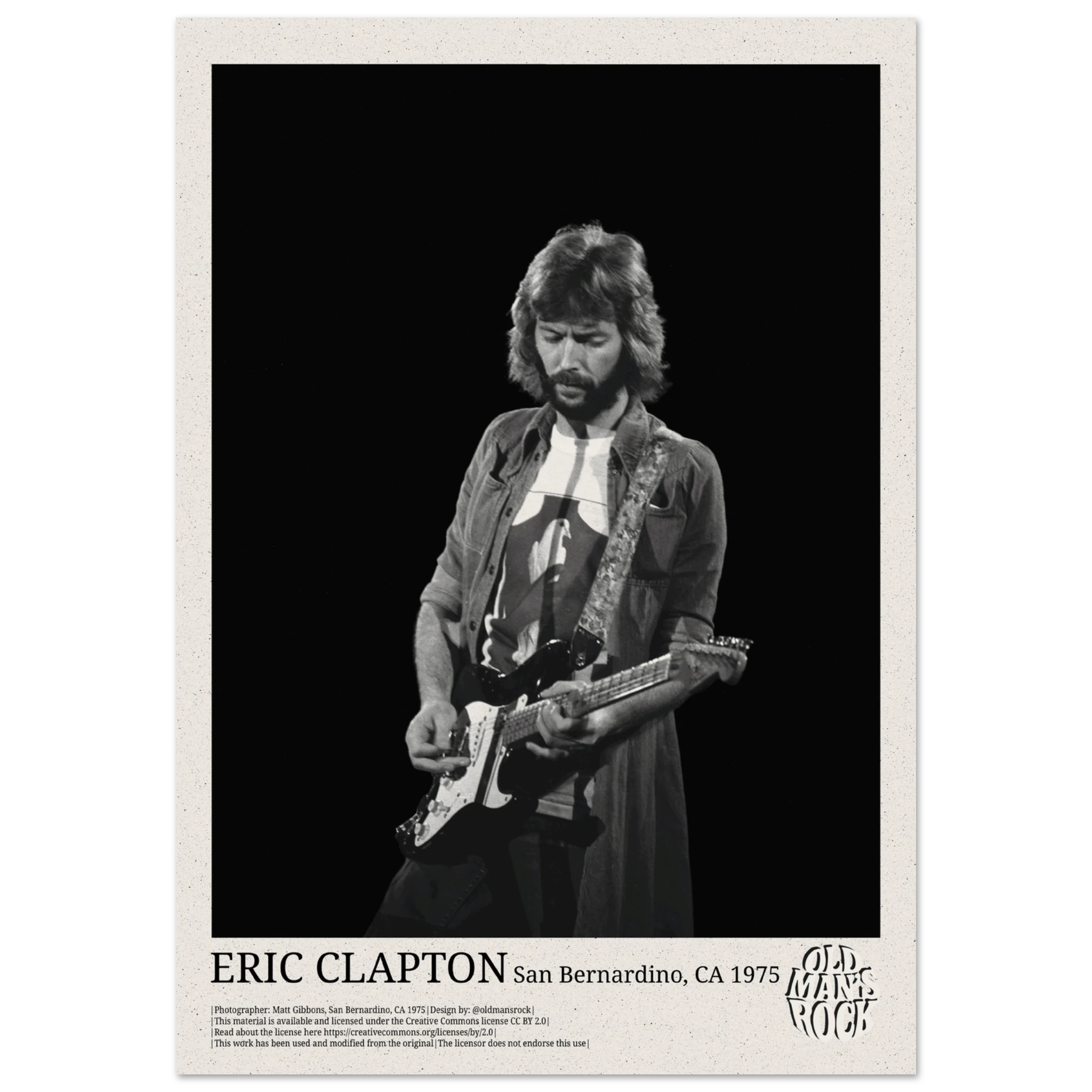 Eric Clapton 1975 Poster – Old Man's Rock