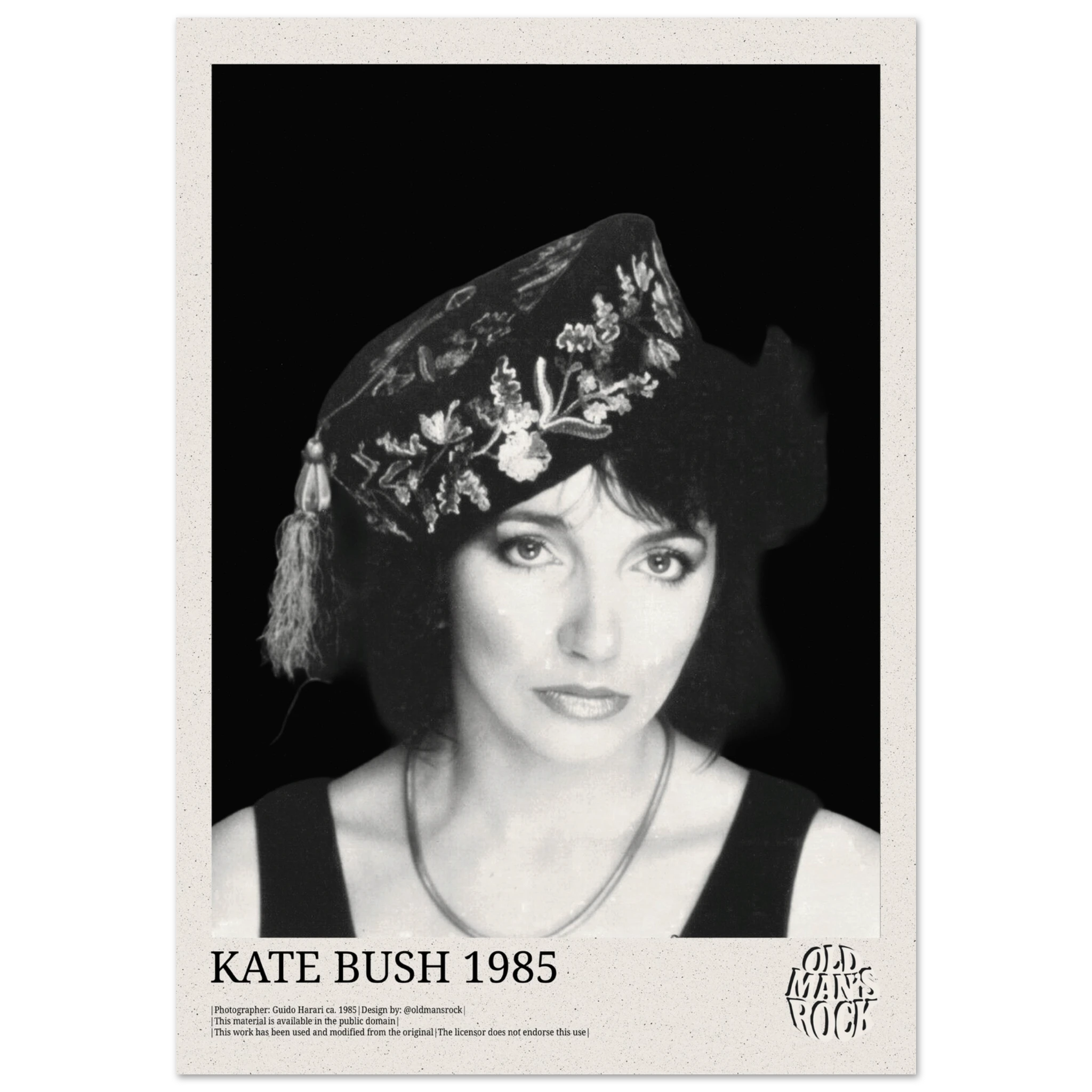 Kate Bush 1985 Poster – Old Man's Rock