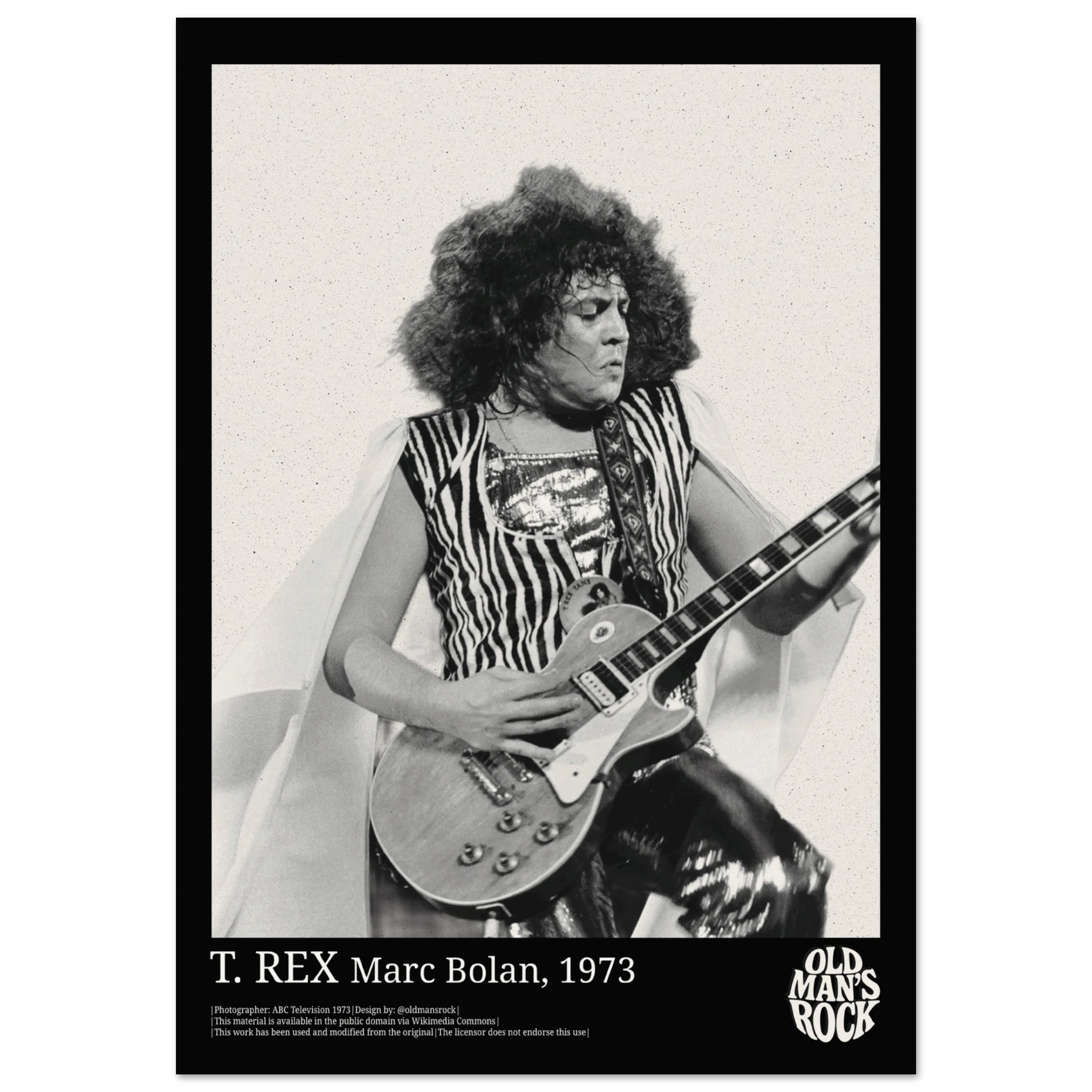 Marc Bolan of T. Rex 1973 Poster – Old Man's Rock